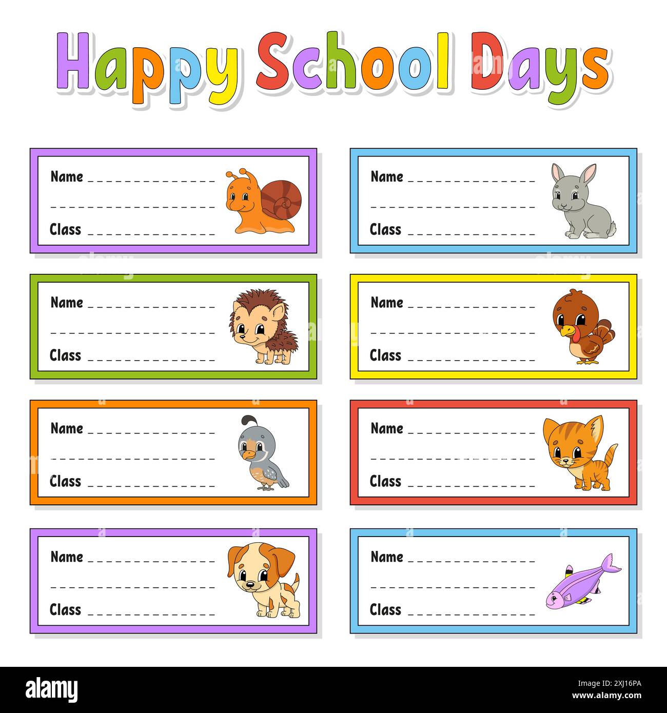 Bright stickers. Rectangular label. Color vector isolated illustration ...