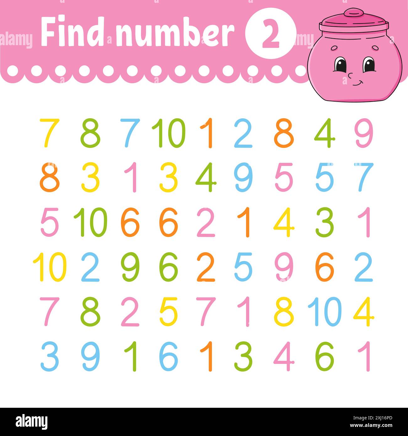 Find number. Education developing worksheet. Activity page with ...