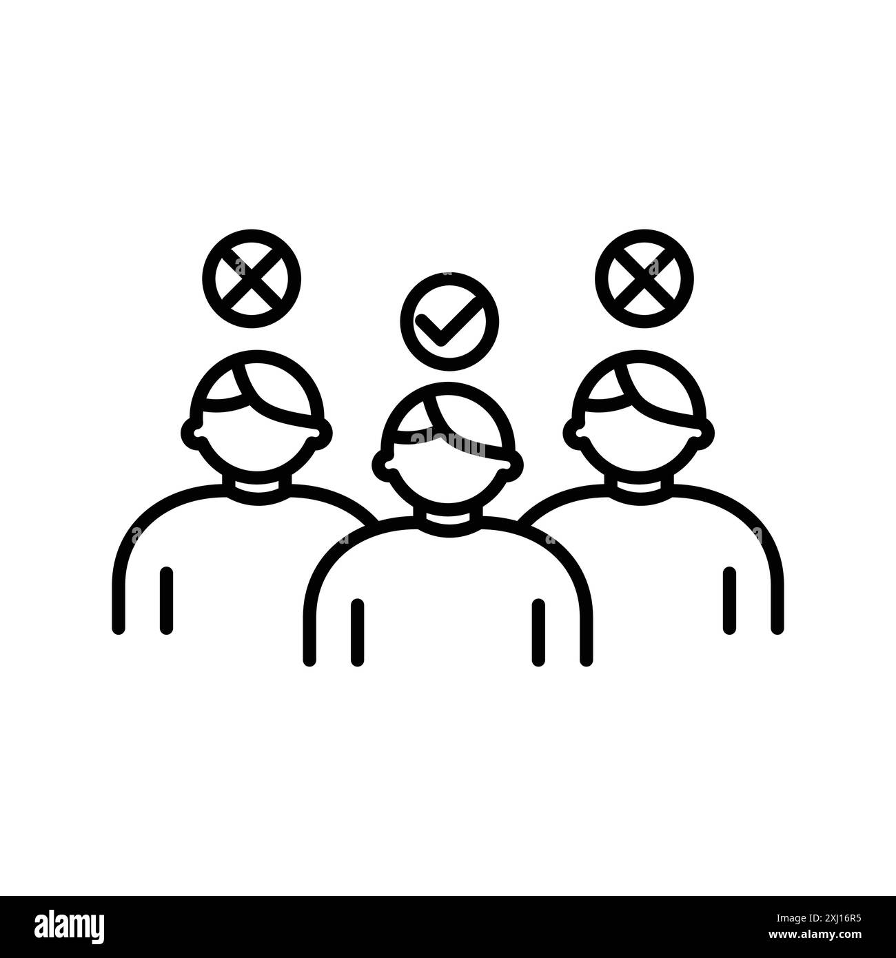 Candidate icon linear logo mark set collection in black and white for ...