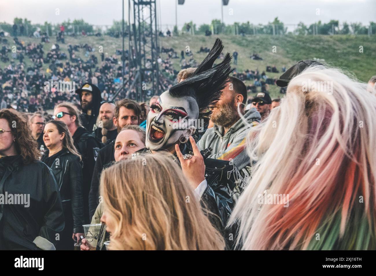Copenhagen, Denmark. 19th, June 2024. Concert goers seen at one of many ...