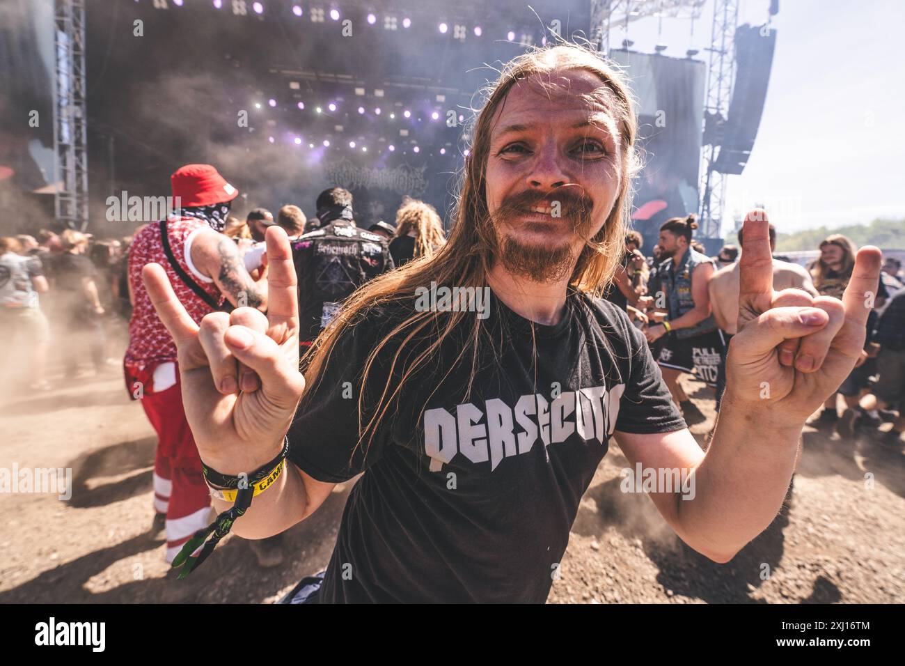 Copenhagen, Denmark. 20th, June 2024. Concert goers seen at one of many ...