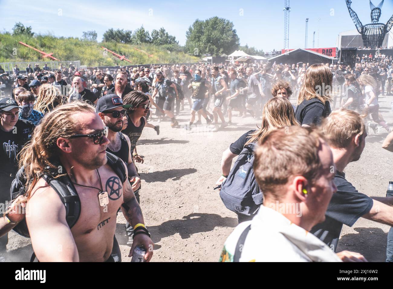 Copenhagen, Denmark. 20th, June 2024. Concert goers seen at one of many ...