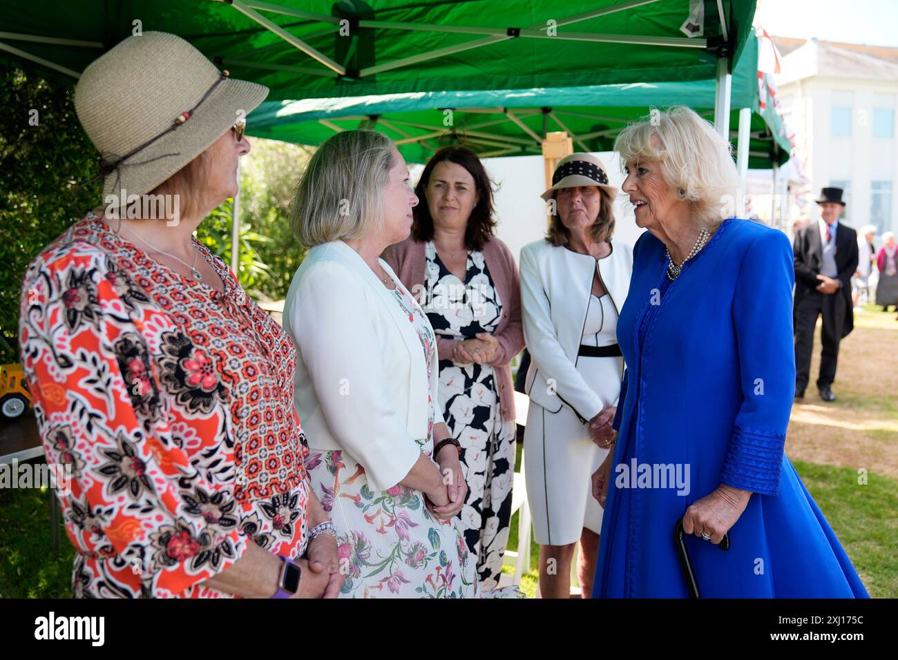 Queen Camilla during a visit to Les Cotils at L'Hyvreuse, in Saint ...