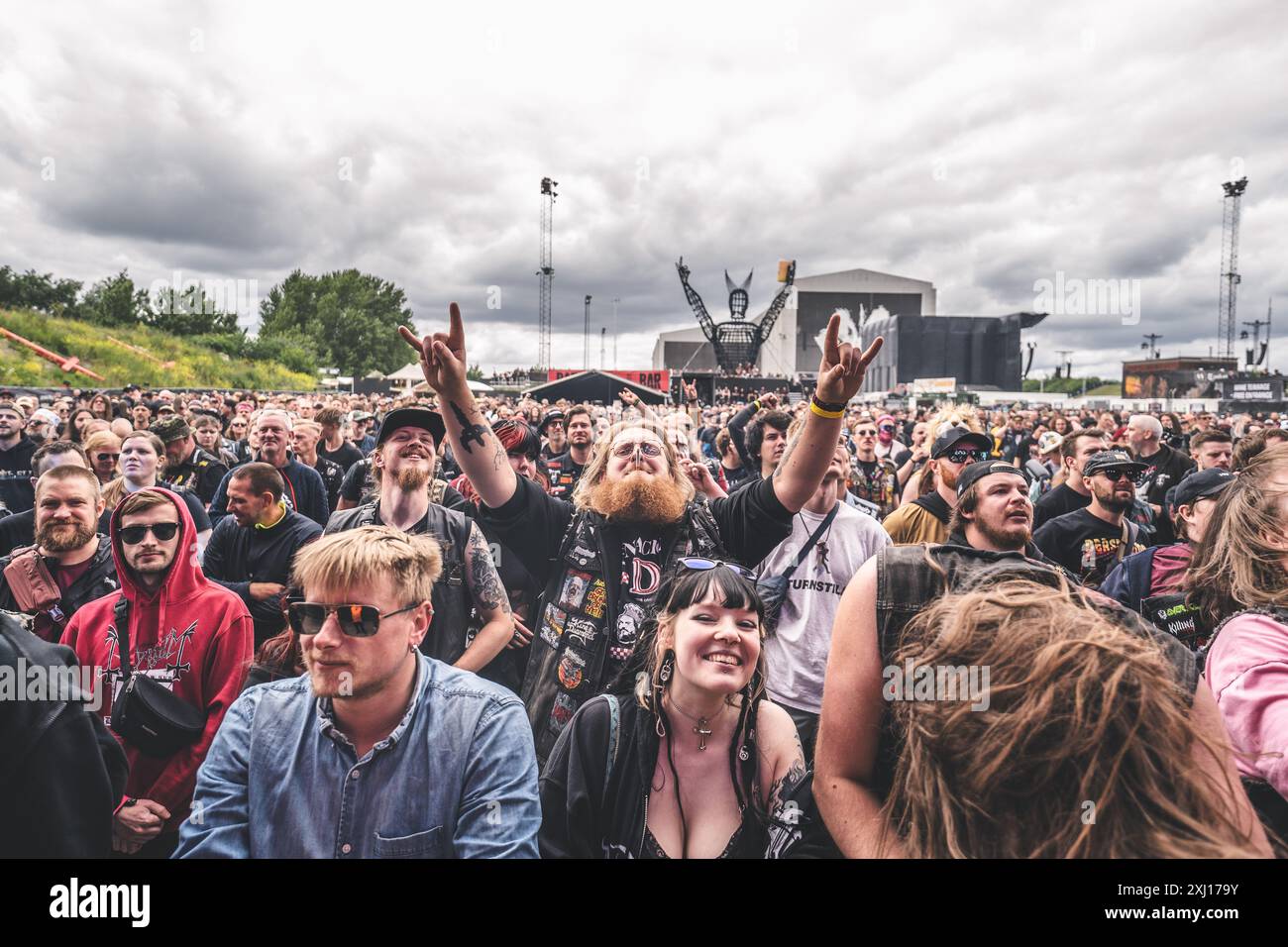 Copenhagen, Denmark. 19th, June 2024. Concert goers seen at one of many ...