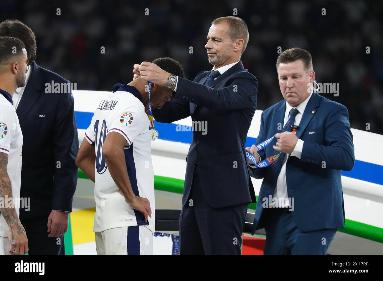 (L-R) Jude Bellingham (ENG), Aleksander Ceferin (UEFA), JULY 14, 2024 ...