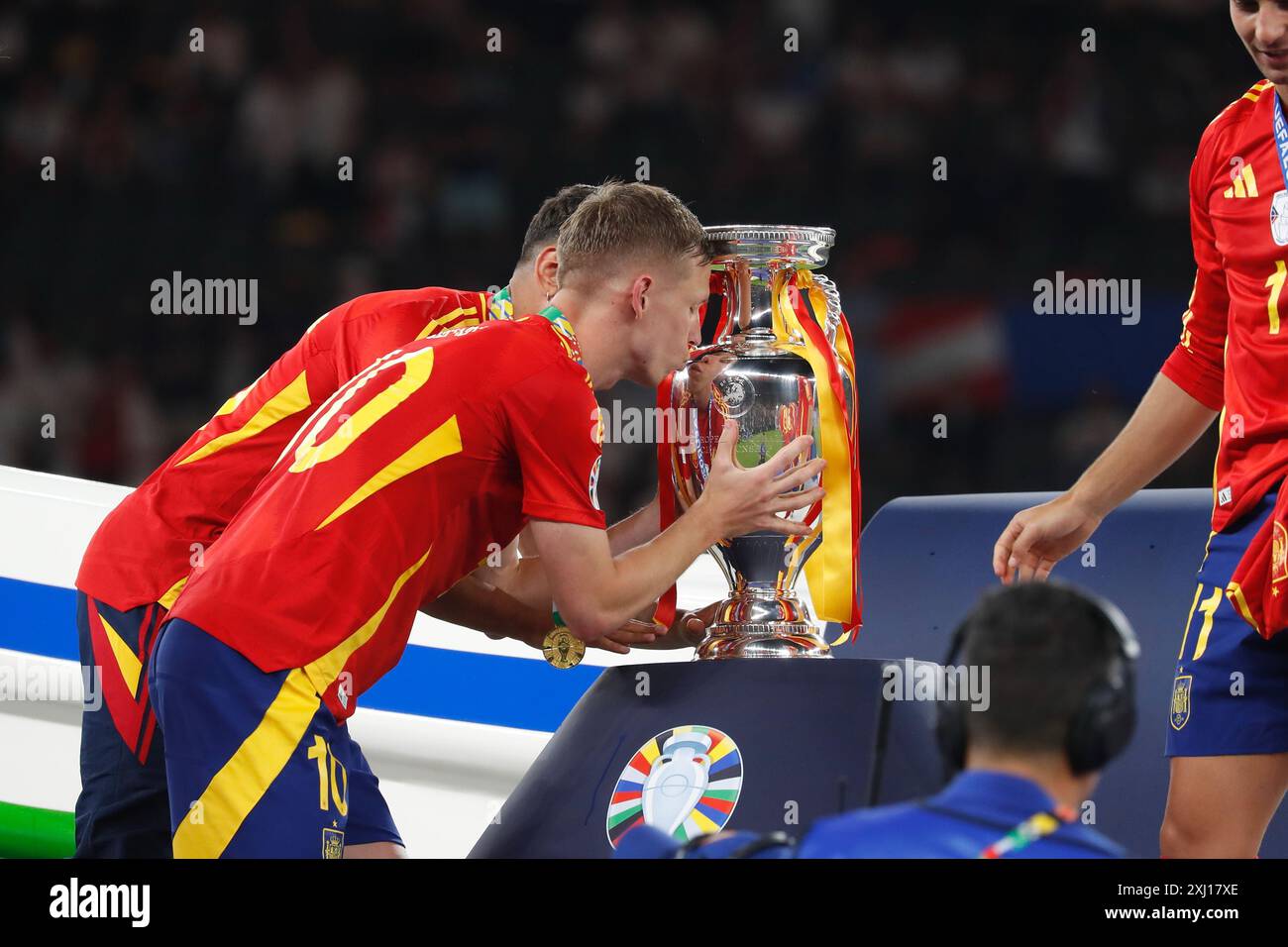 Dani Olmo (ESP), JULY 14, 2024 - Football / Soccer : Dani Olmo kiss to ...