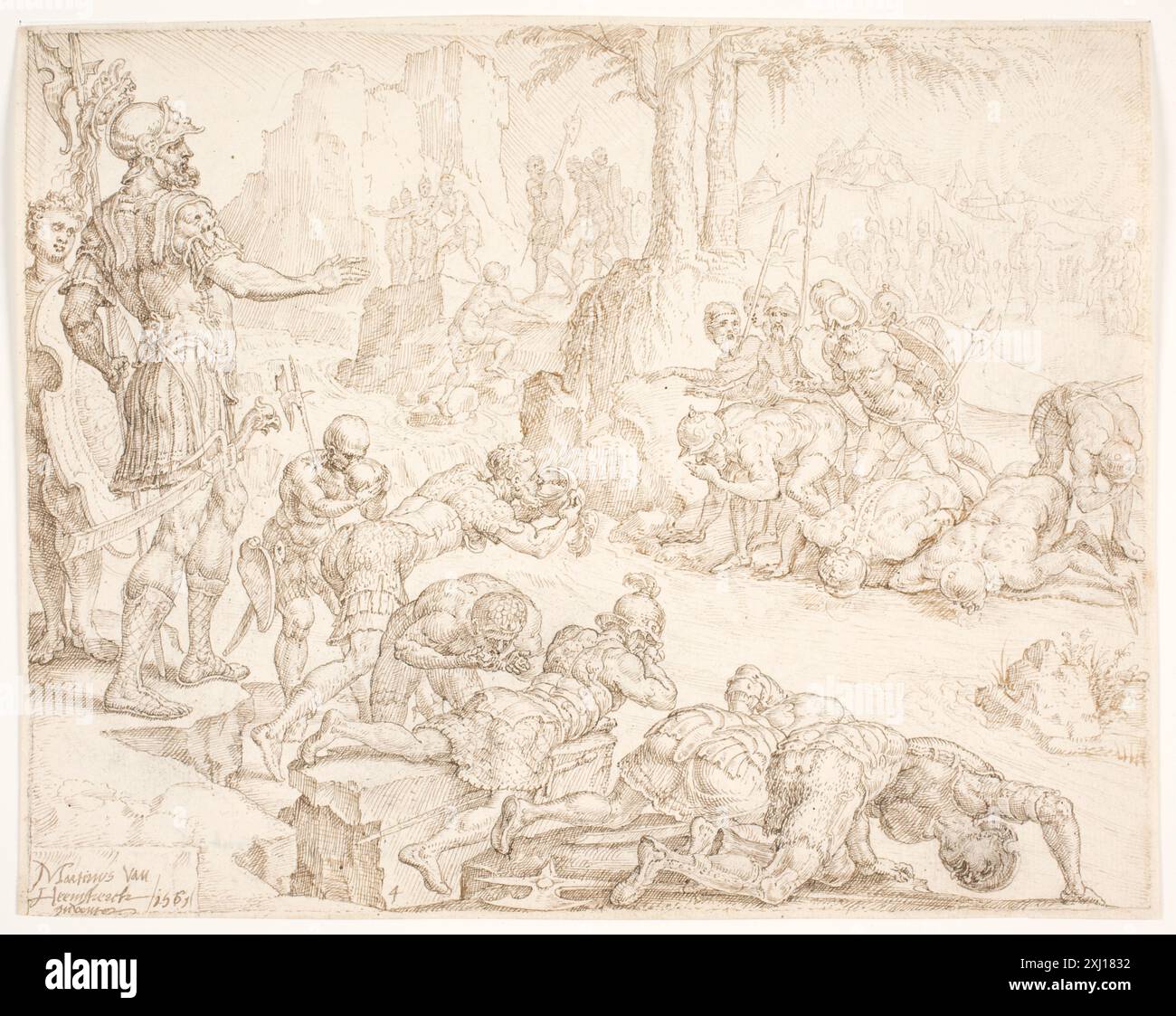 The Reduction of Gideon's Army Heemskerck, Maarten van 1498 - 1574 ...