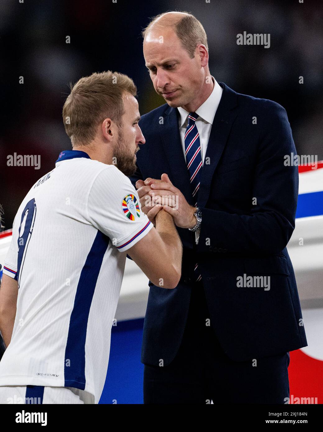 BERLIN, GERMANY - JULY 14: Harry Kane, Prince William, Prince of Wales ...
