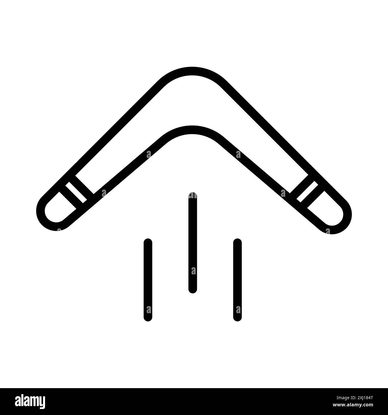 Boomerang Icon linear logo mark set collection in black and white for web Stock Vector Image ...