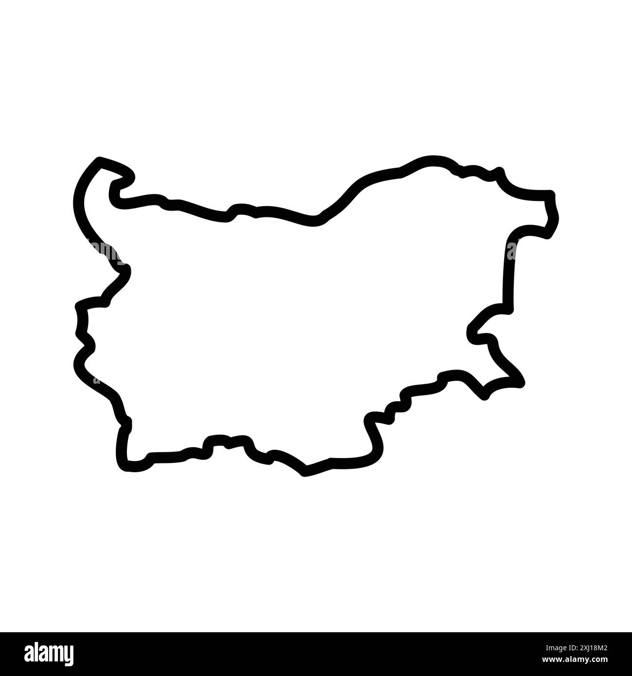 Bulgaria map icon linear logo mark set collection in black and white for web Stock Vector Image ...