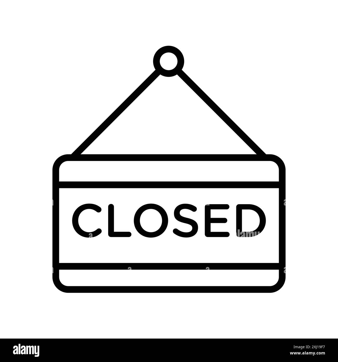 Closed Sign Icon linear logo mark set collection in black and white for web Stock Vector Image ...