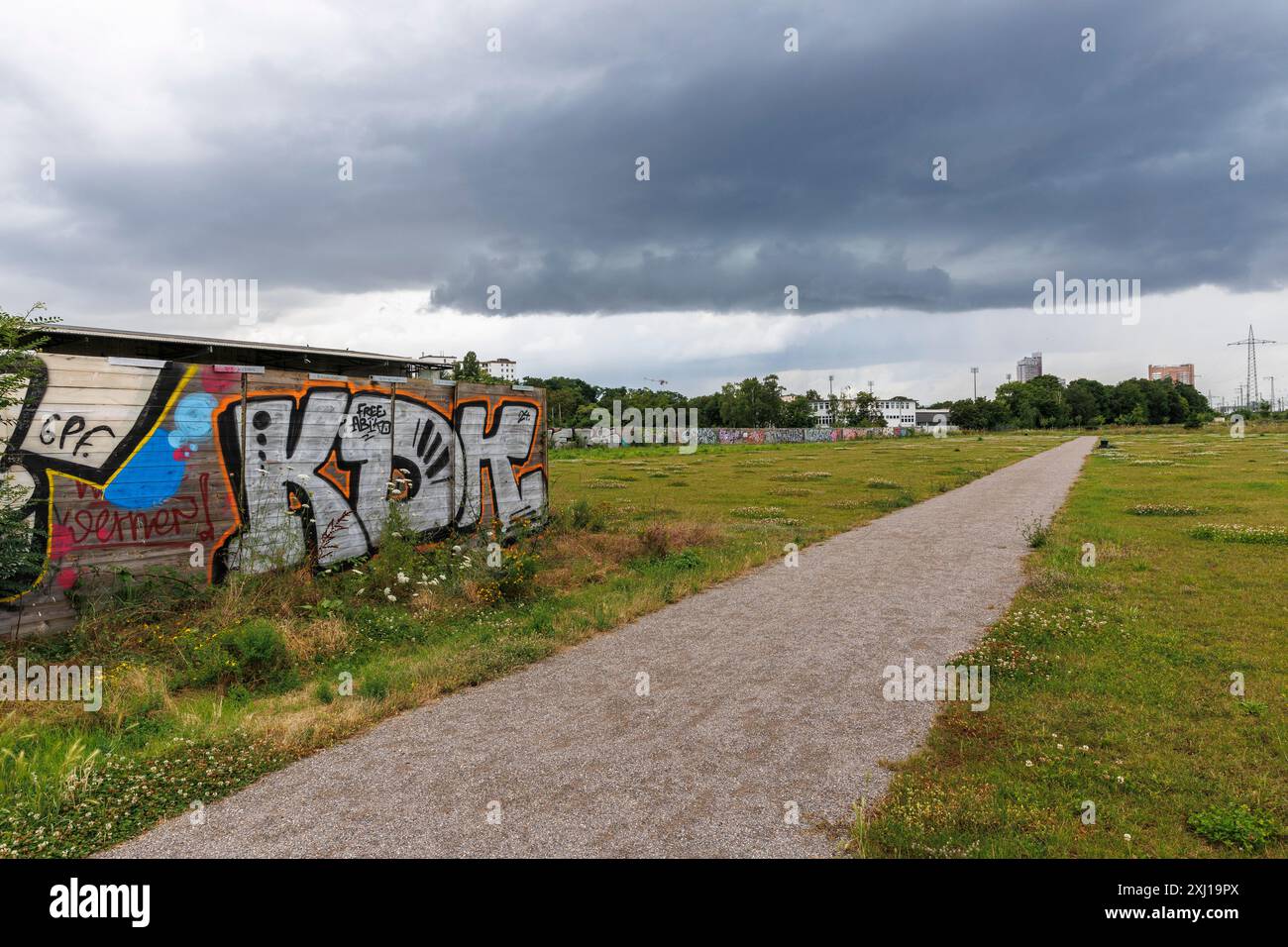 the Pionierpark in the Raderberg district of Cologne, Germany. The park ...