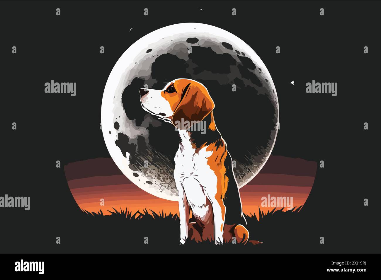 Space Dog vector illustration Stock Vector Image & Art - Alamy