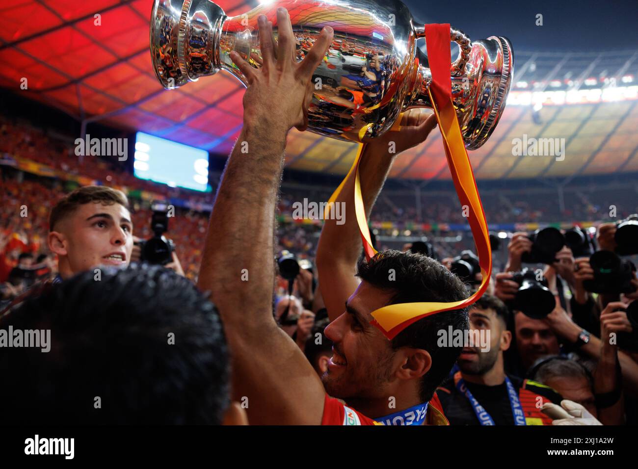 Rodri seen during UEFA Euro 2024 final game between national teams of ...