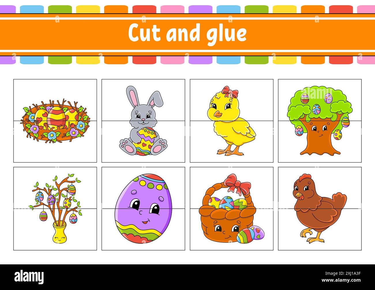 Cut and glue. Set flash cards. Education worksheet. Activity page. Game ...