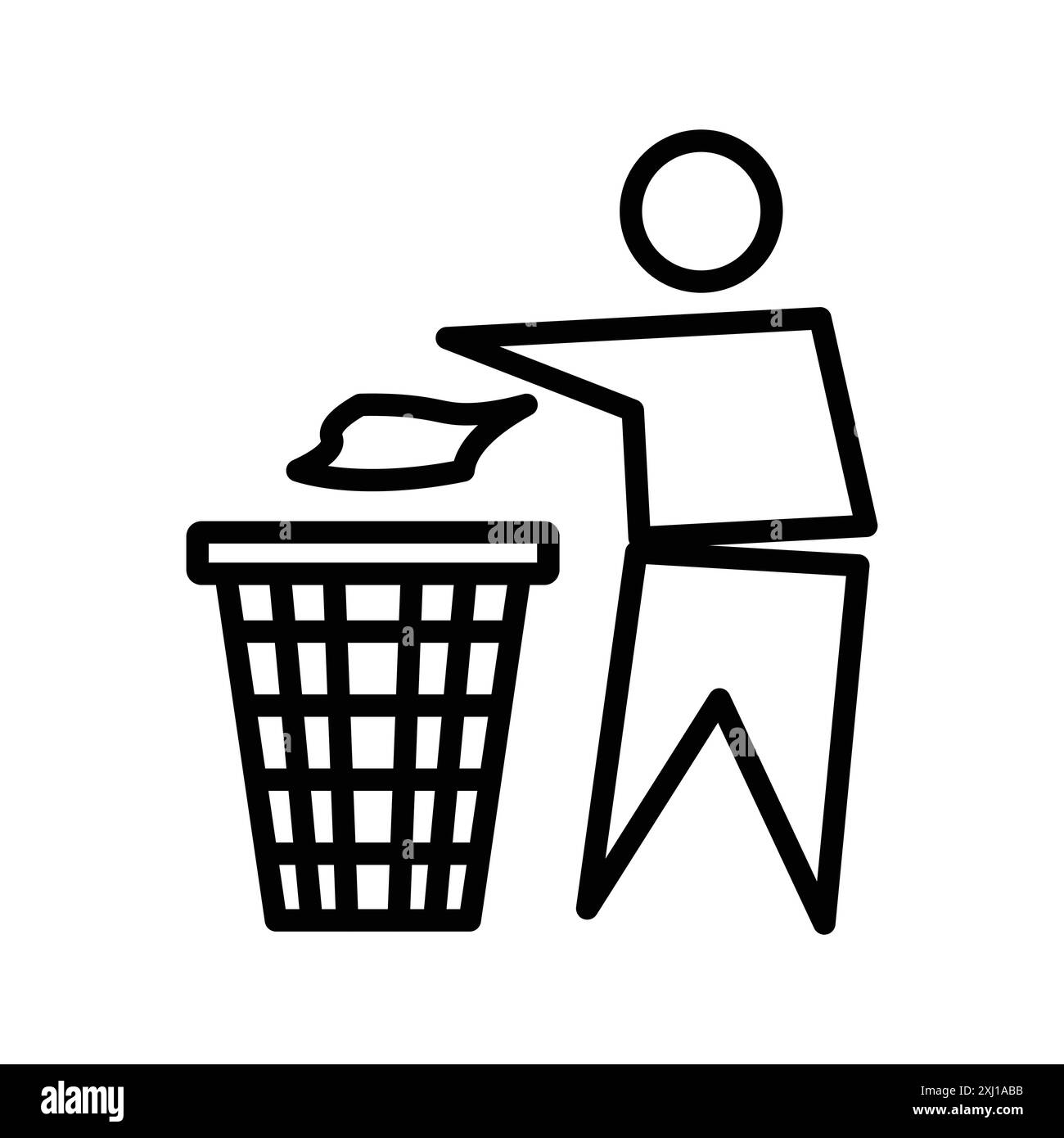 No littering sign vector illustration Black and White Stock Photos ...