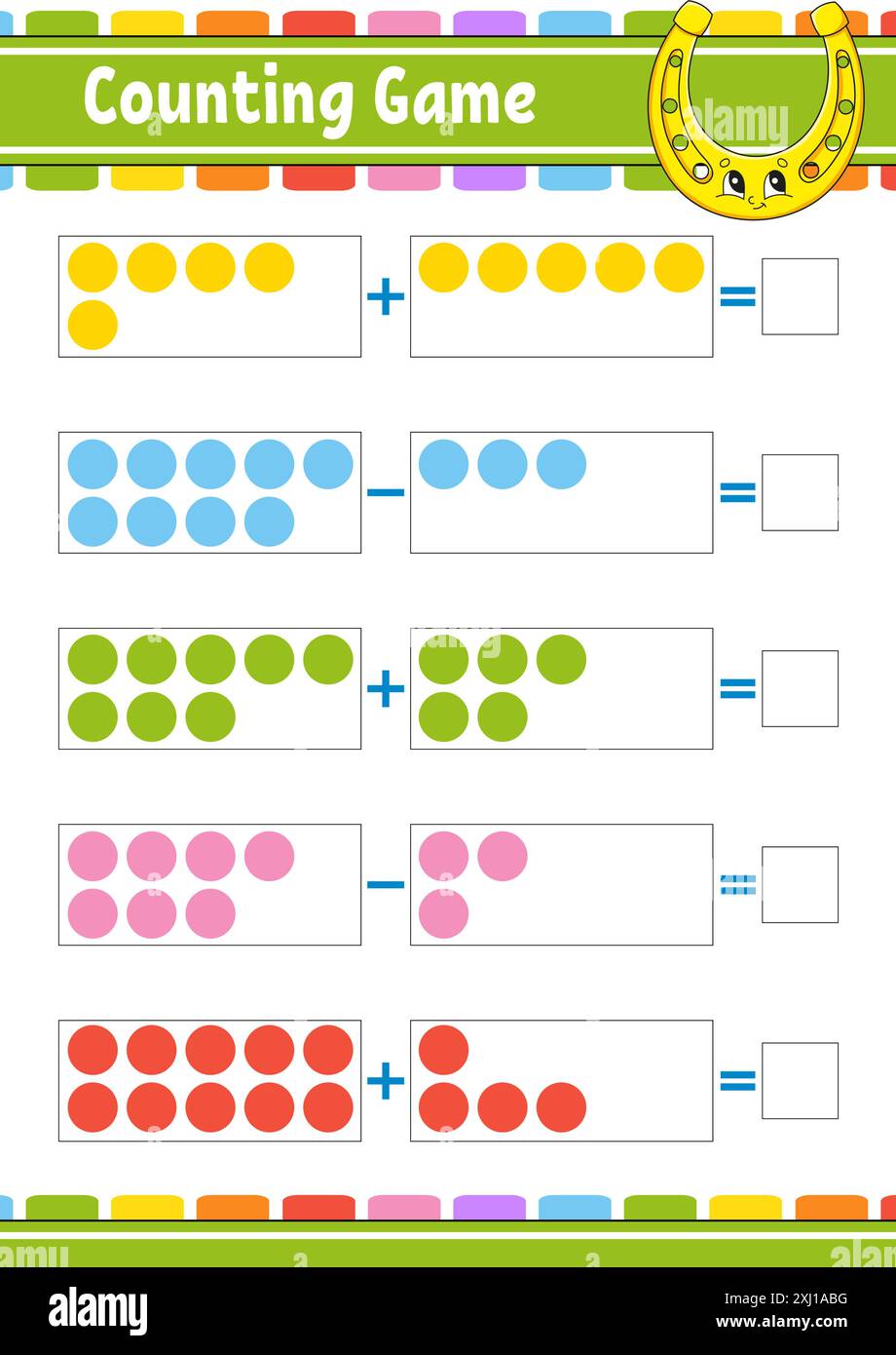 Addition and subtraction. Task for kids. Education developing worksheet ...