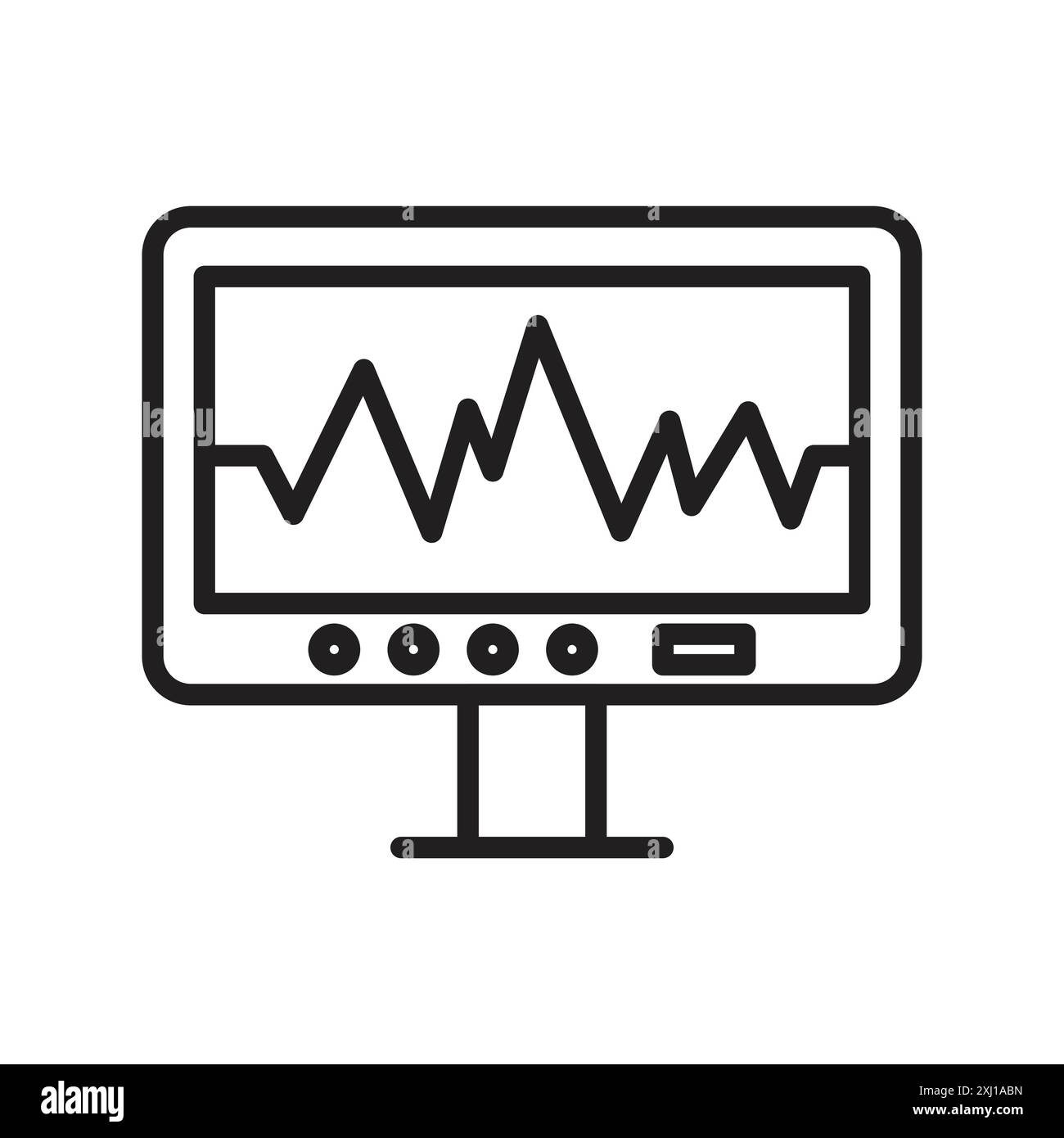 cardiogram icon linear logo mark set collection in black and white for ...