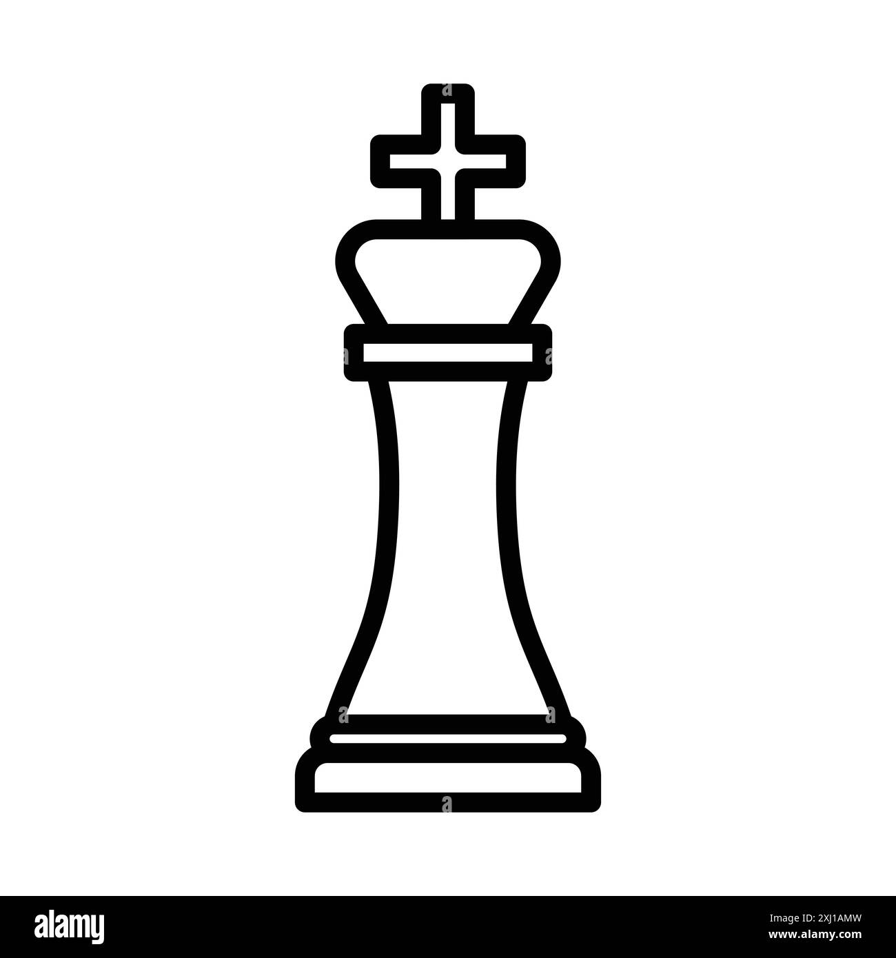 Chess king icon linear logo mark set collection in black and white for ...