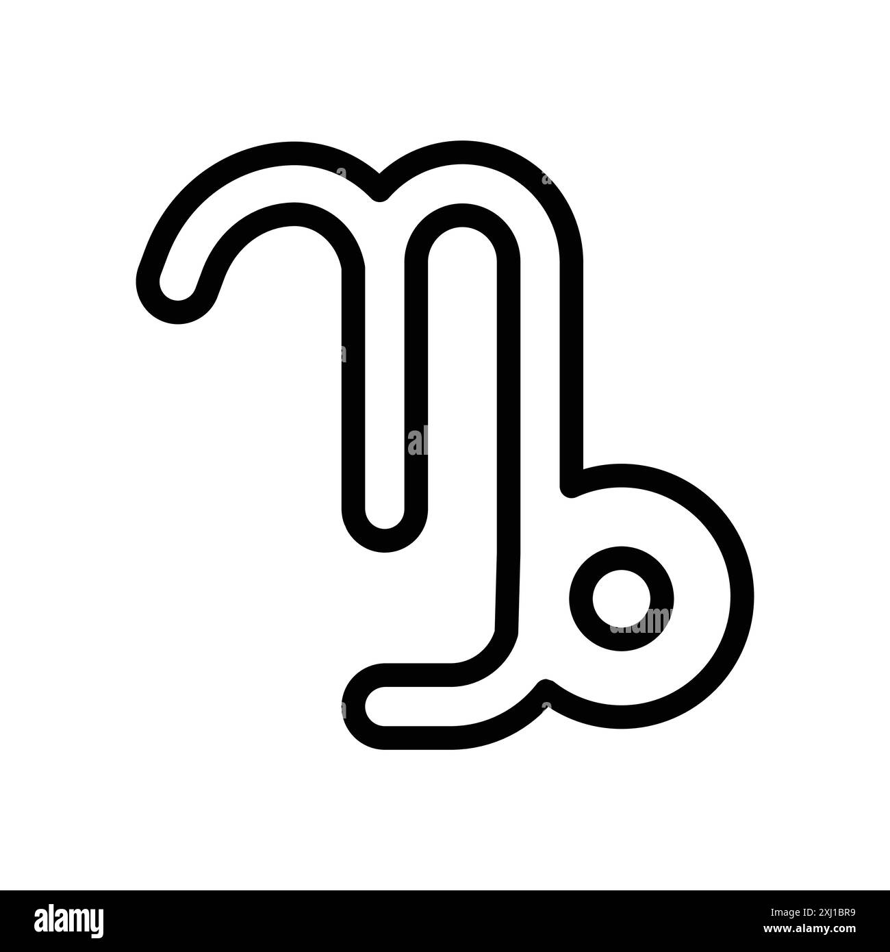 Capricorn zodiac sign icon linear logo mark set collection in black and ...