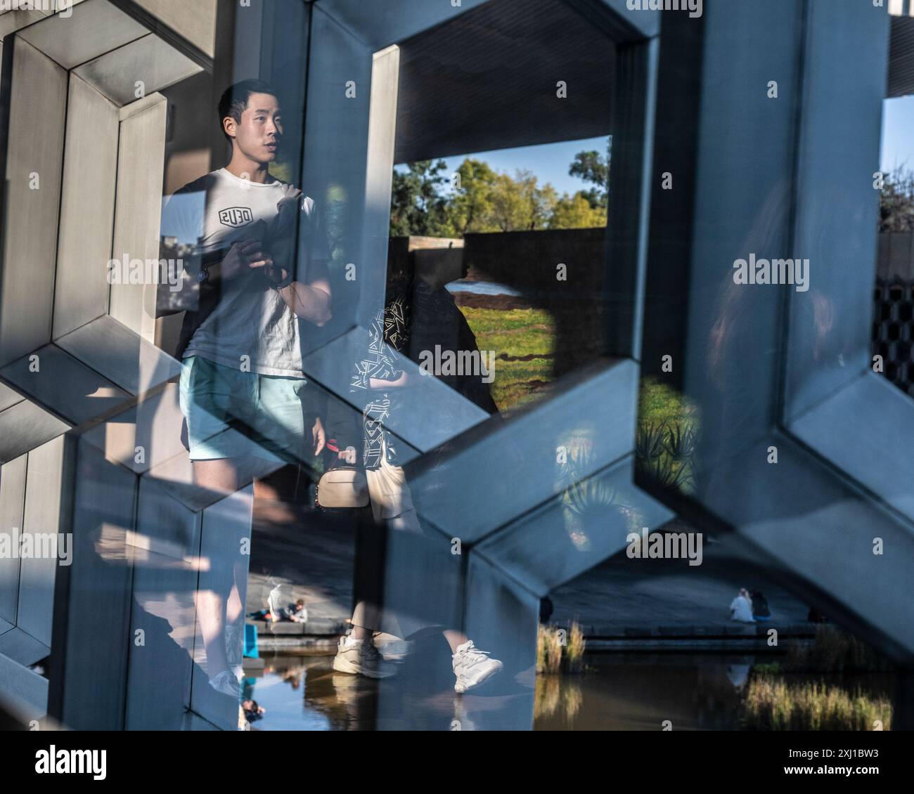 Sculpture as seen through the window of the National Museum of ...
