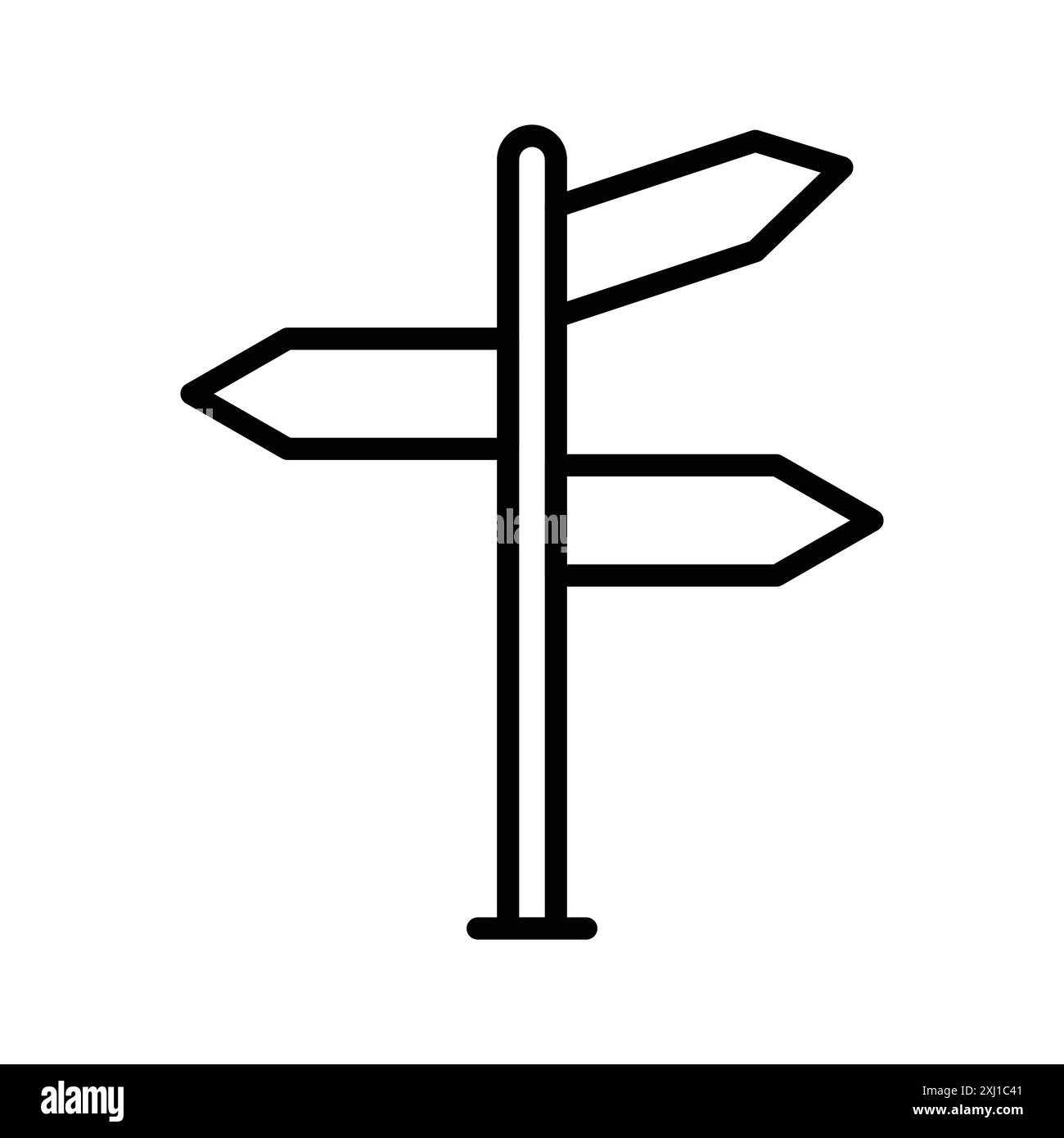 crossroads sign icon linear logo mark set collection in black and white for web Stock Vector ...
