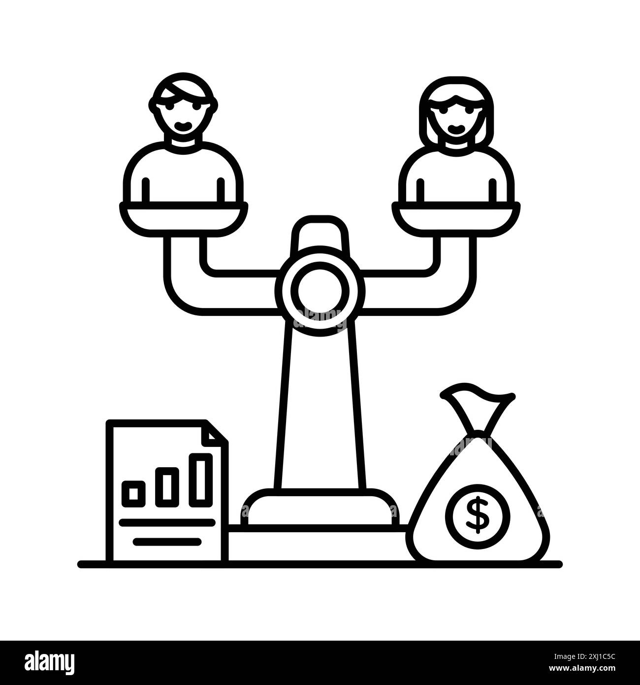 Debt holders icon linear logo mark set collection in black and white ...