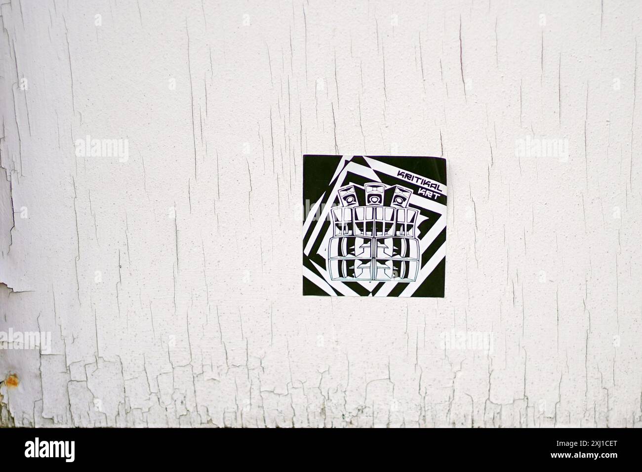 Kritical KRT Lamp Post sticker in Cardiff, July 2024 Stock Photo - Alamy