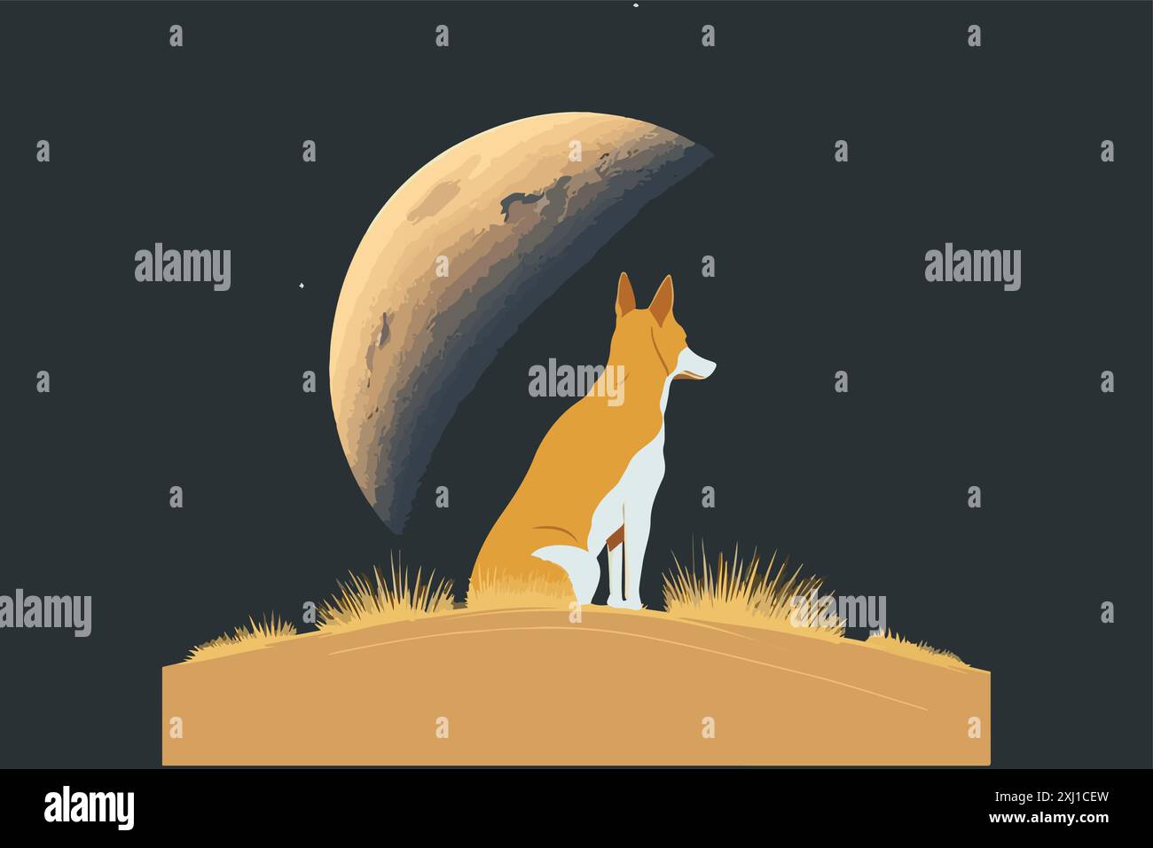 Space dogs moon Stock Vector Images - Alamy