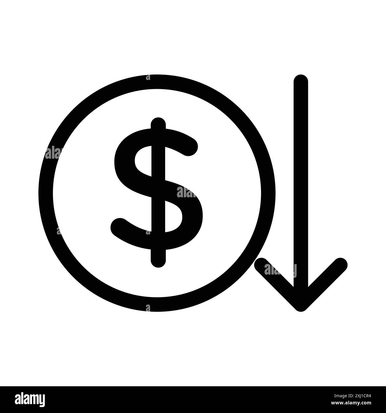 Economic Loss icon linear logo mark set collection in black and white ...