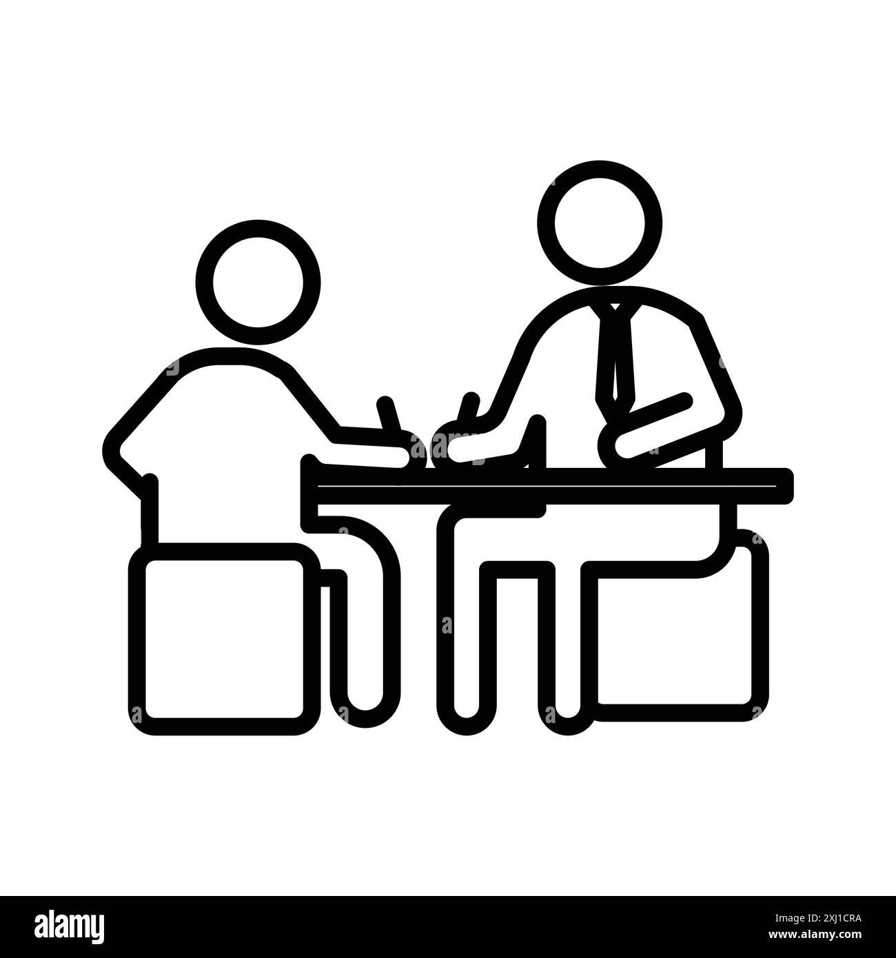 Contract signing icon linear logo mark set collection in black and ...