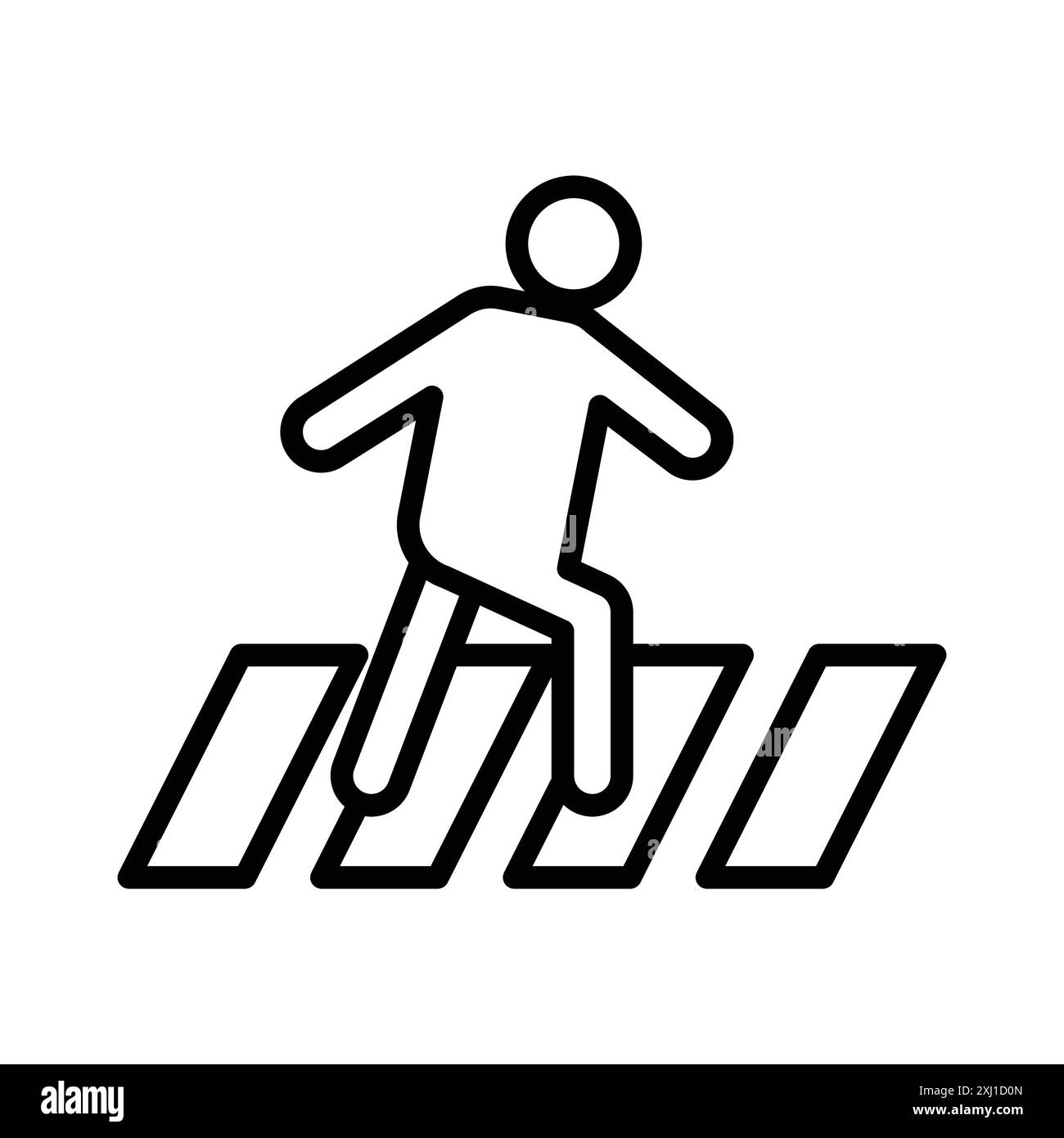 Crosswalk icon linear logo mark set collection in black and white for web Stock Vector Image ...