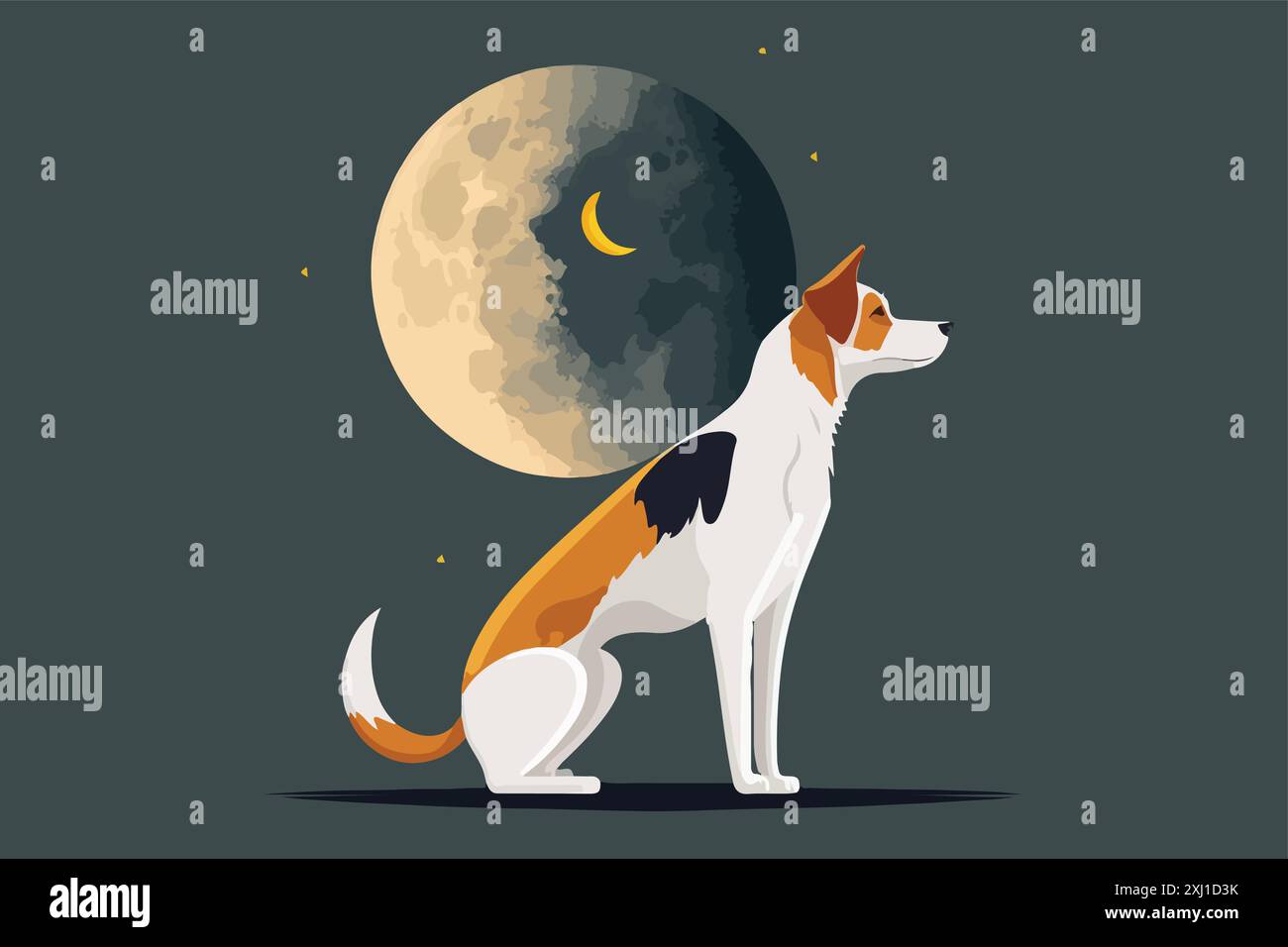 Space Dog vector illustration Stock Vector Image & Art - Alamy