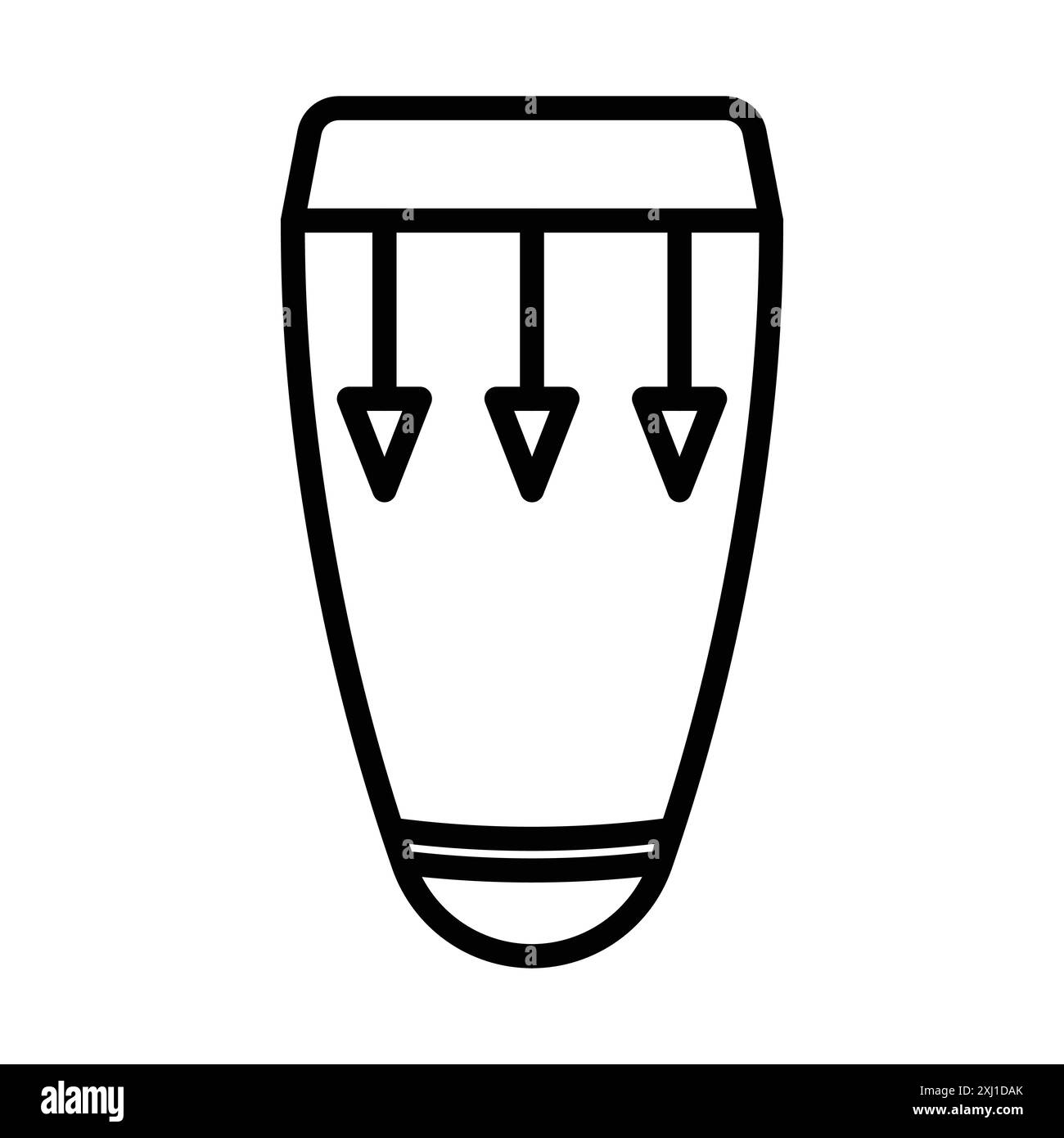 Conga drum icon linear logo mark set collection in black and white for web Stock Vector Image ...