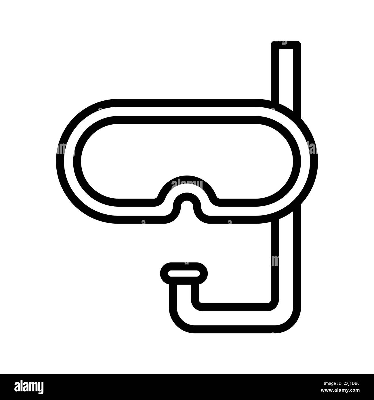 Diving mask icon linear logo mark set collection in black and white for web Stock Vector Image ...