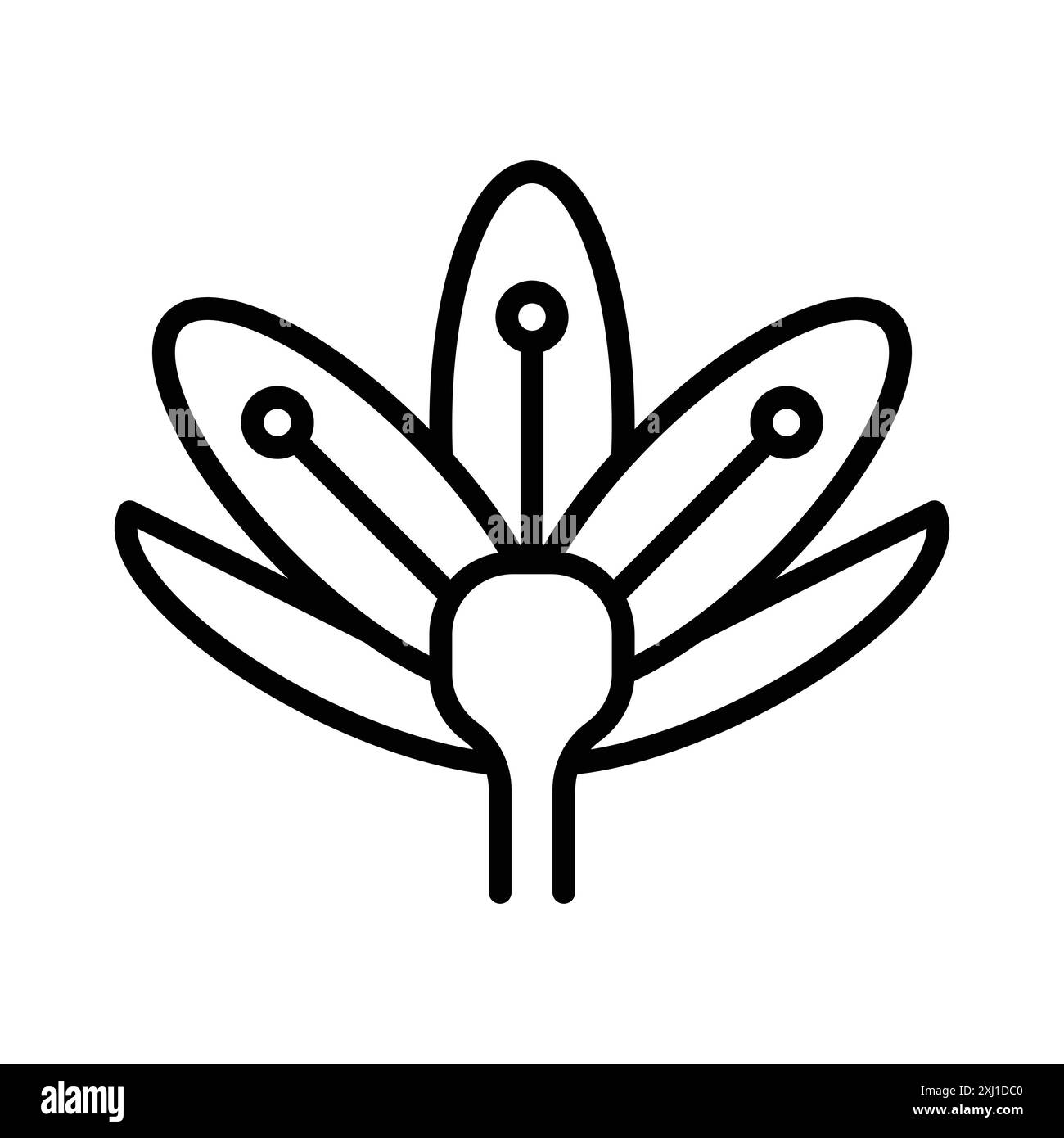 Crocus Icon linear logo mark set collection in black and white for web ...