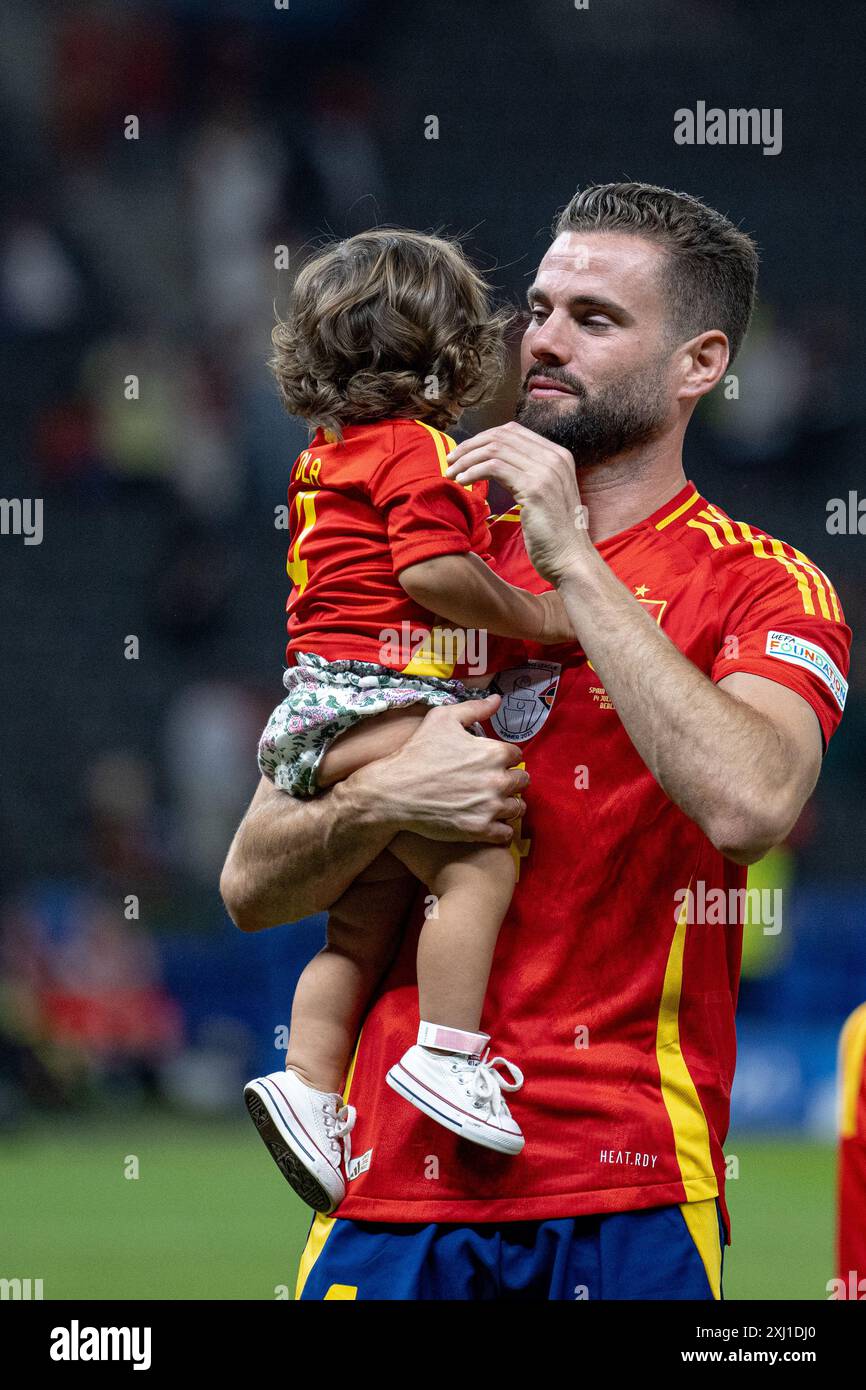 BERLIN, GERMANY - JULY 14: Nacho during the ceremony after UEFA EURO ...