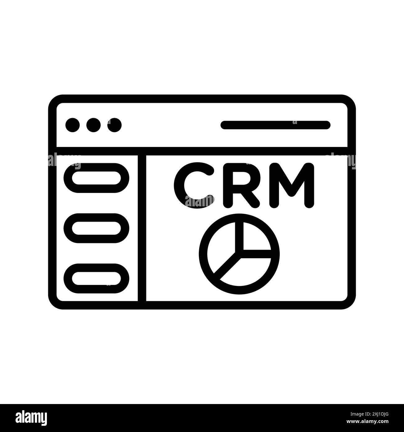 Crm Icon Linear Logo Mark Set Collection In Black And White For Web Stock Vector Image And Art Alamy