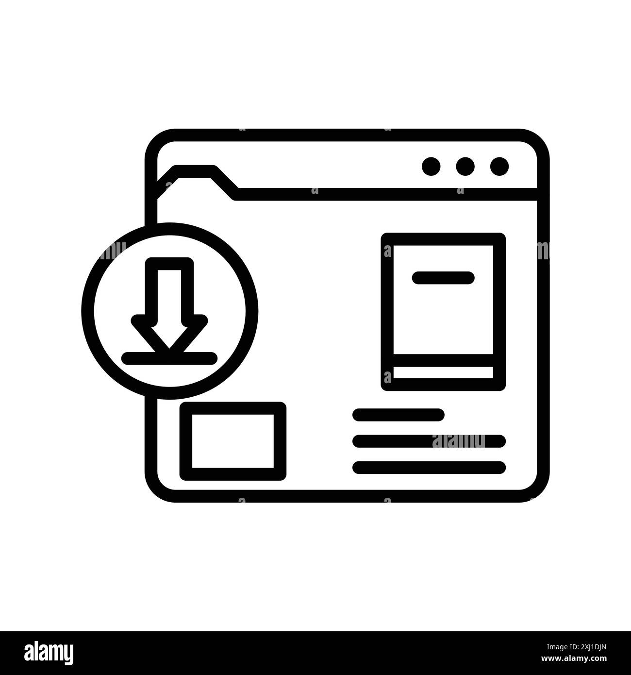 Digital paper icon linear Stock Vector Images - Alamy