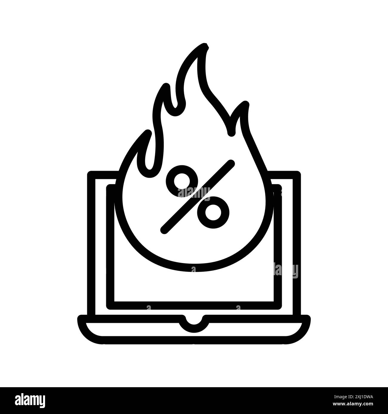 Hot deal icon linear logo mark set collection in black and white for ...