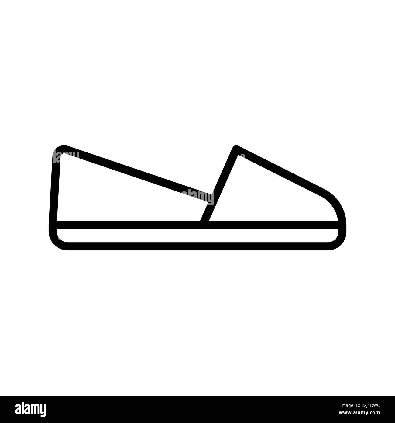 Espadrille icon linear logo mark set collection in black and white for web Stock Vector Image ...