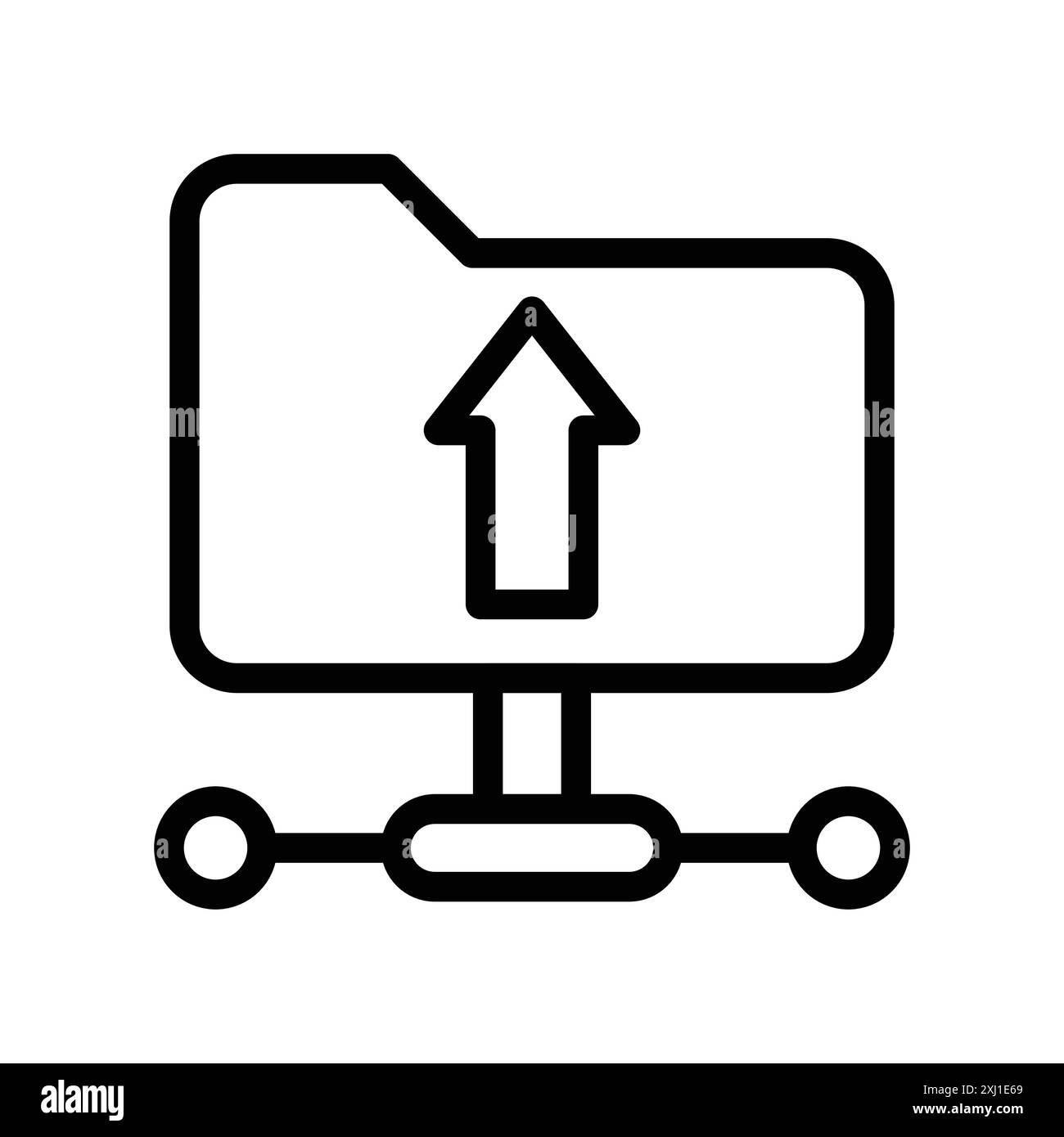 FTP navigate up icon linear logo mark set collection in black and white ...