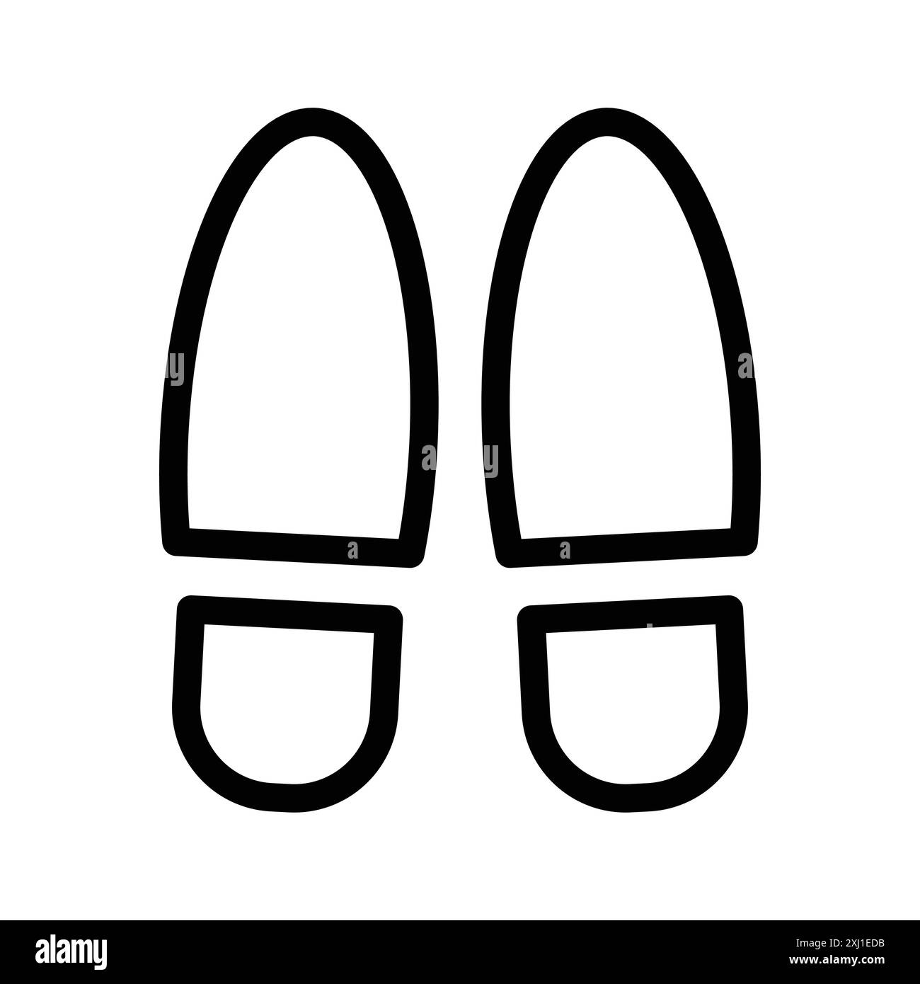 Footprints icon linear logo hi-res stock photography and images - Alamy