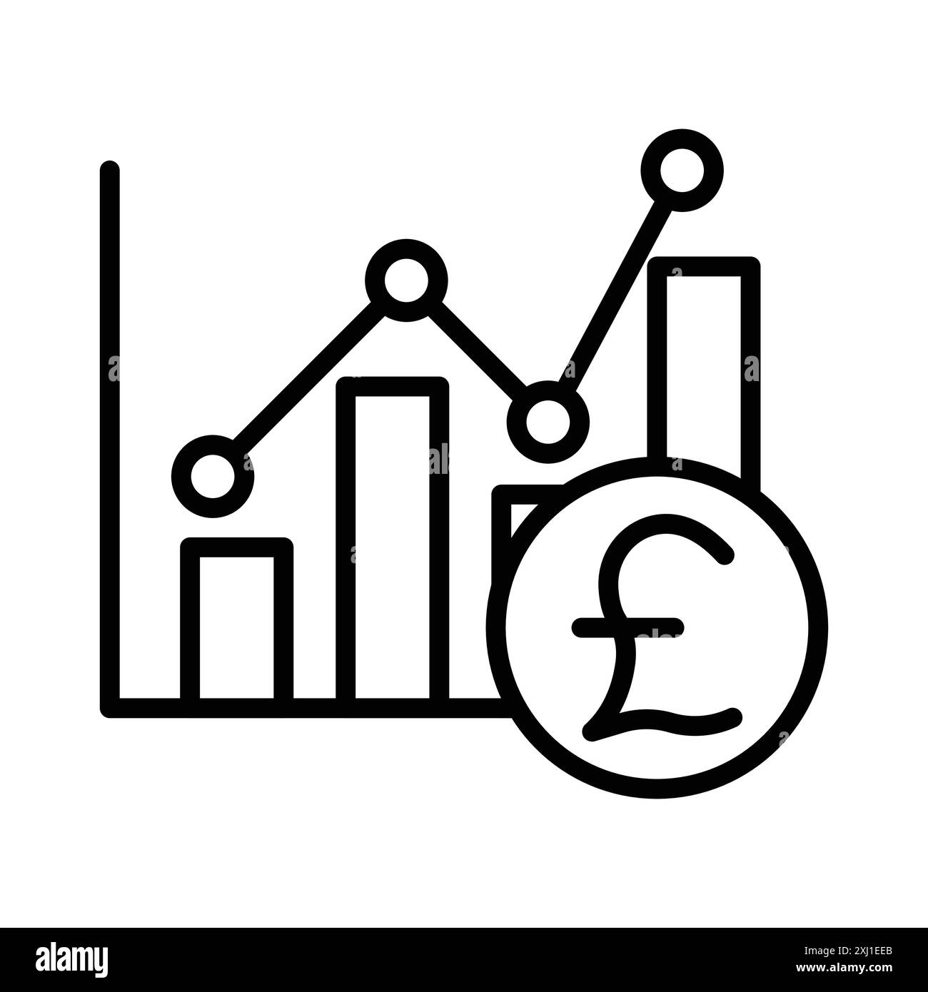 Euro chart icon linear logo mark set collection in black and white for web Stock Vector Image ...