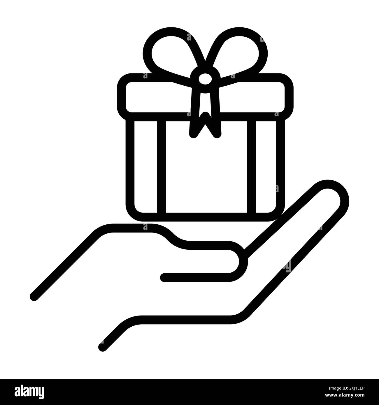 Free gift icon linear logo mark set collection in black and white for ...