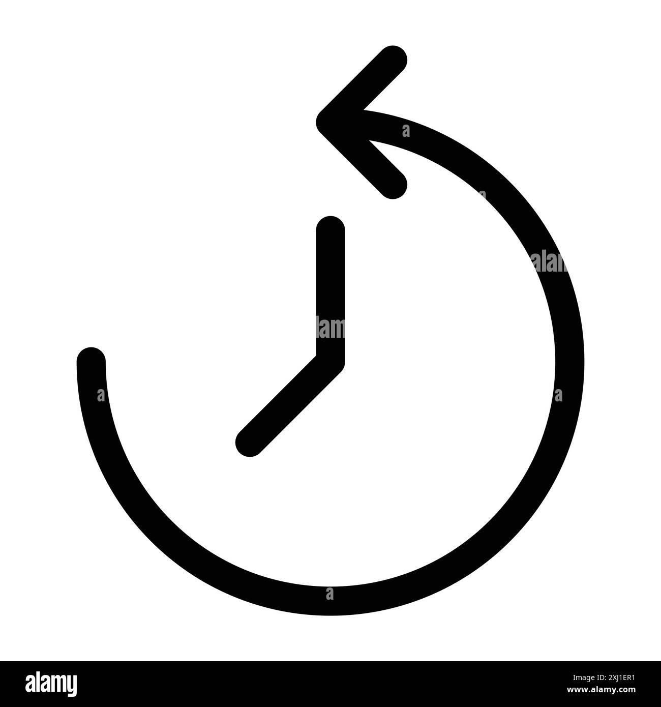 counterclockwise rotation icon linear logo mark set collection in black and white for web Stock ...