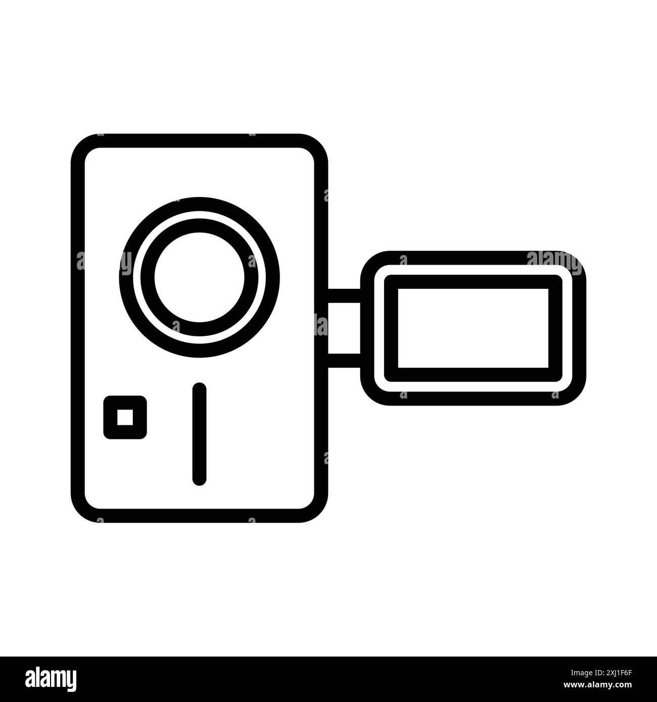 Handy Cam Icon linear logo mark set collection in black and white for web Stock Vector Image ...