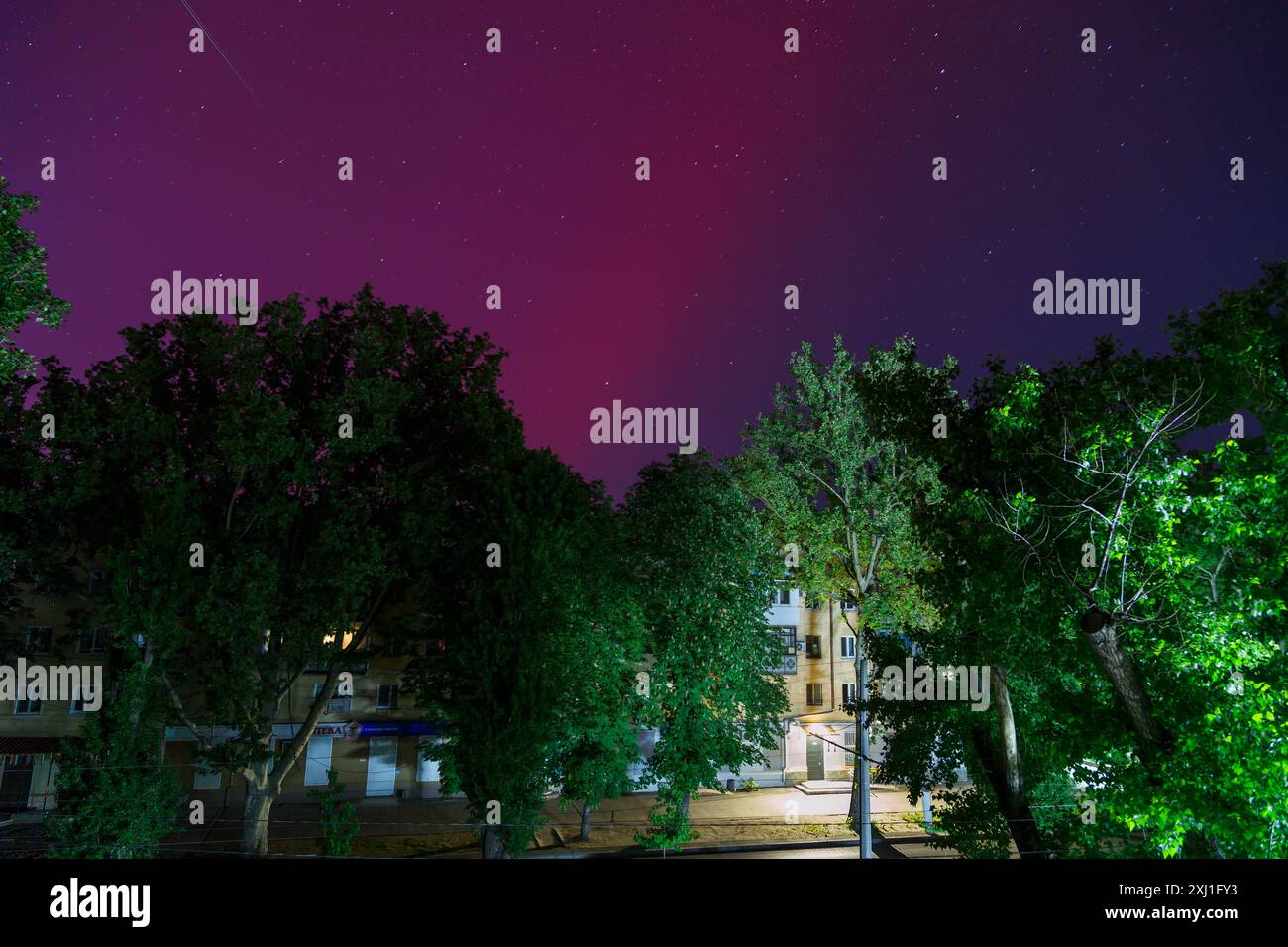 Odesa, Ukraine - May 11, 2024: Red-colored Aurora Borealis or Northern ...