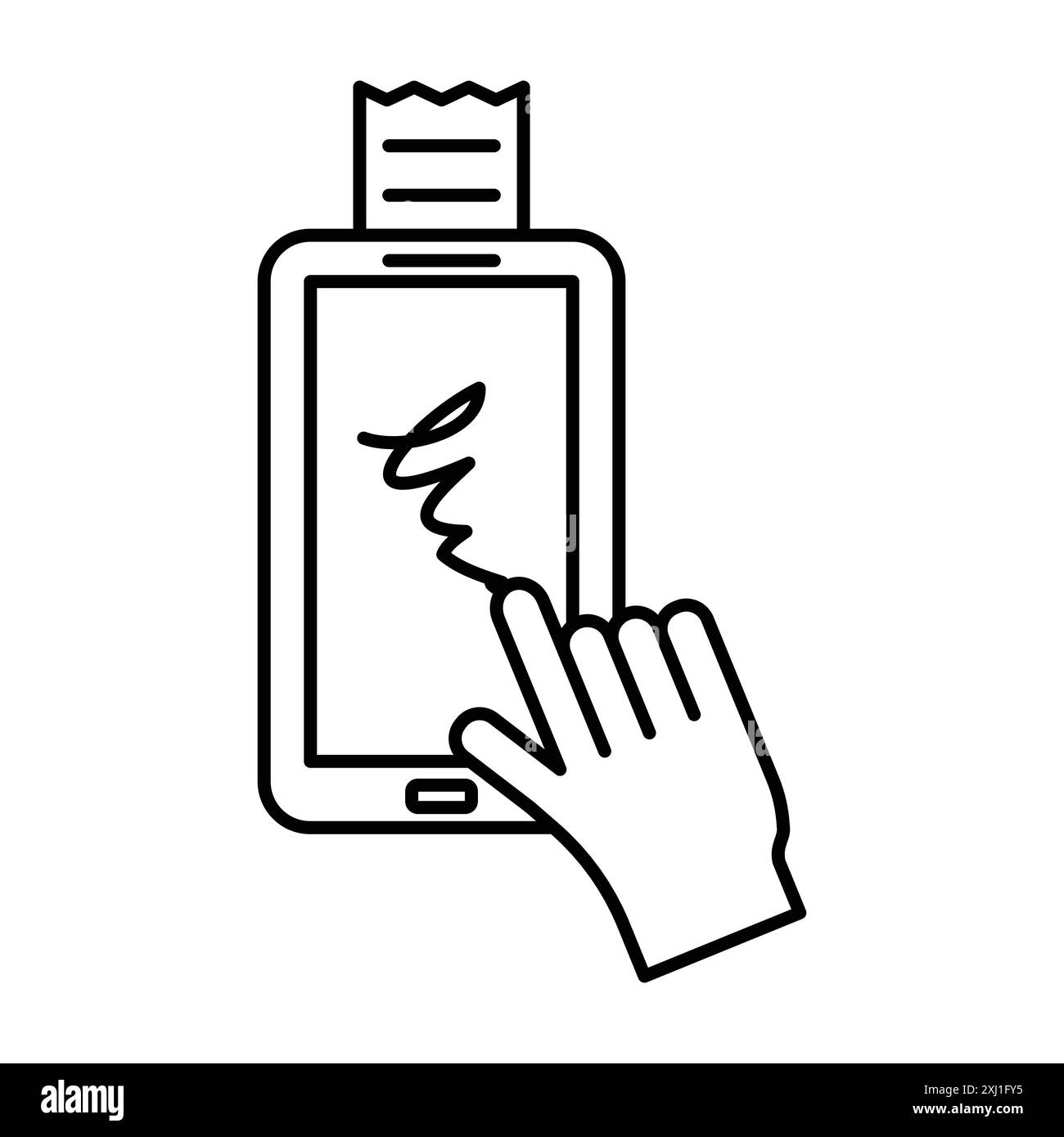 Finger confirms signature icon linear logo mark set collection in black ...