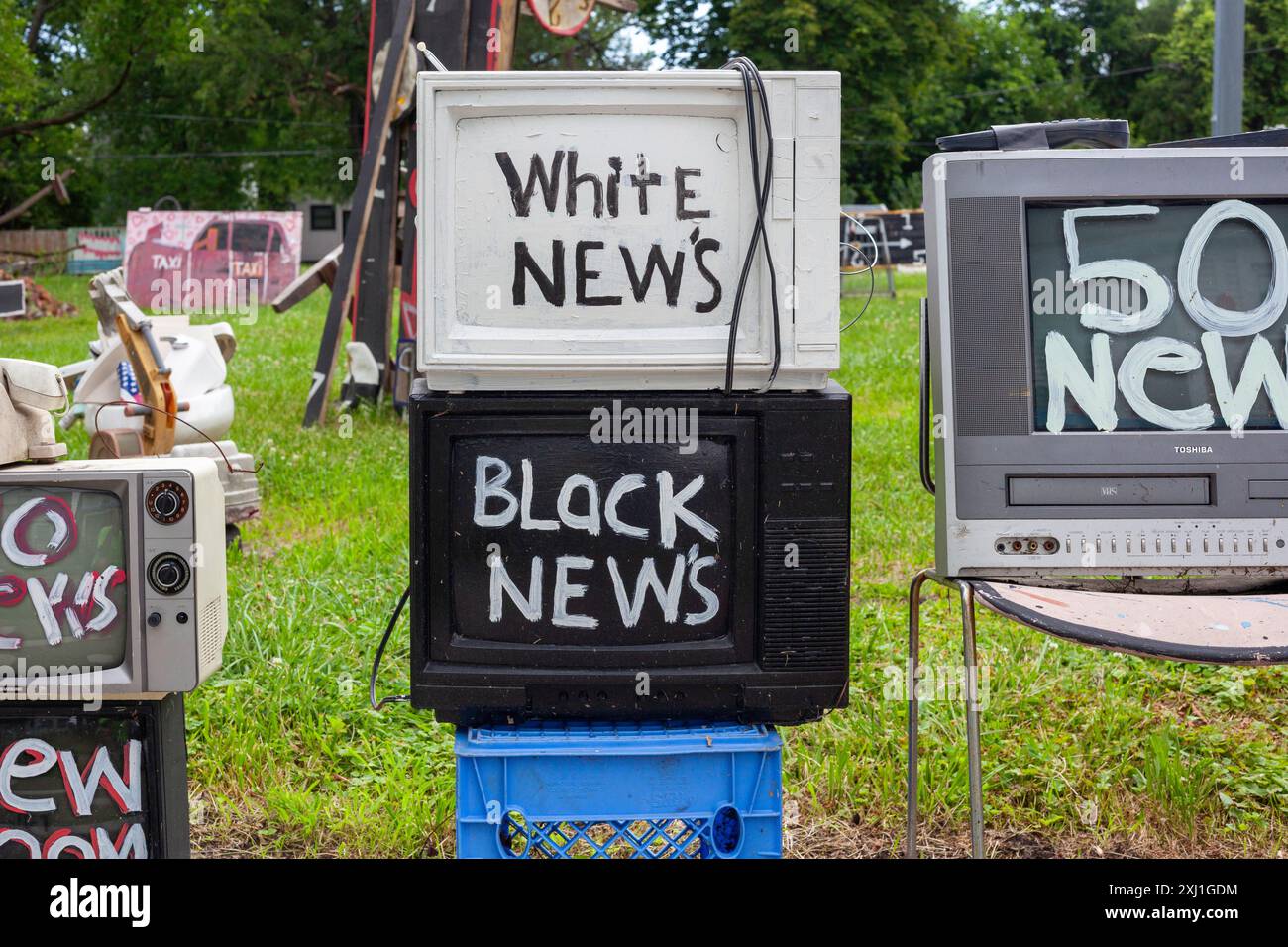 Detroit Michigan -- The Heidelberg Project, an outdoor public art ...